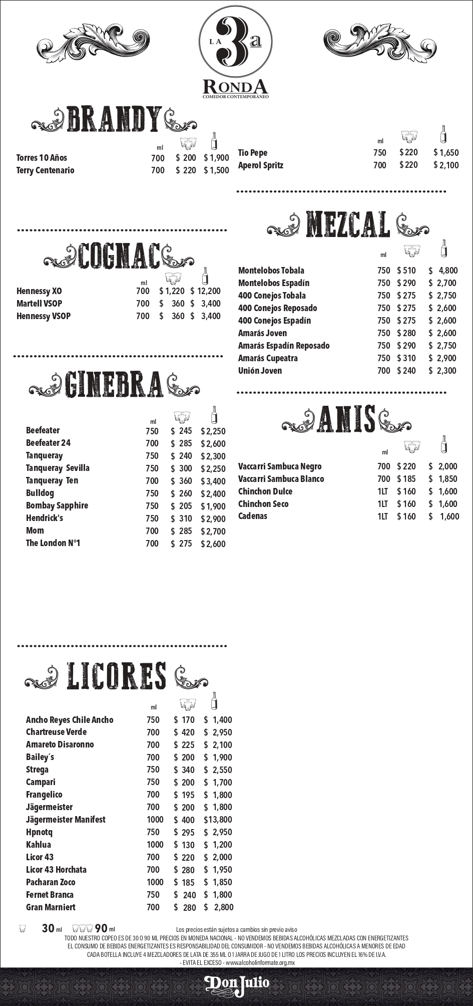 Menú Cancún – La 3a Ronda