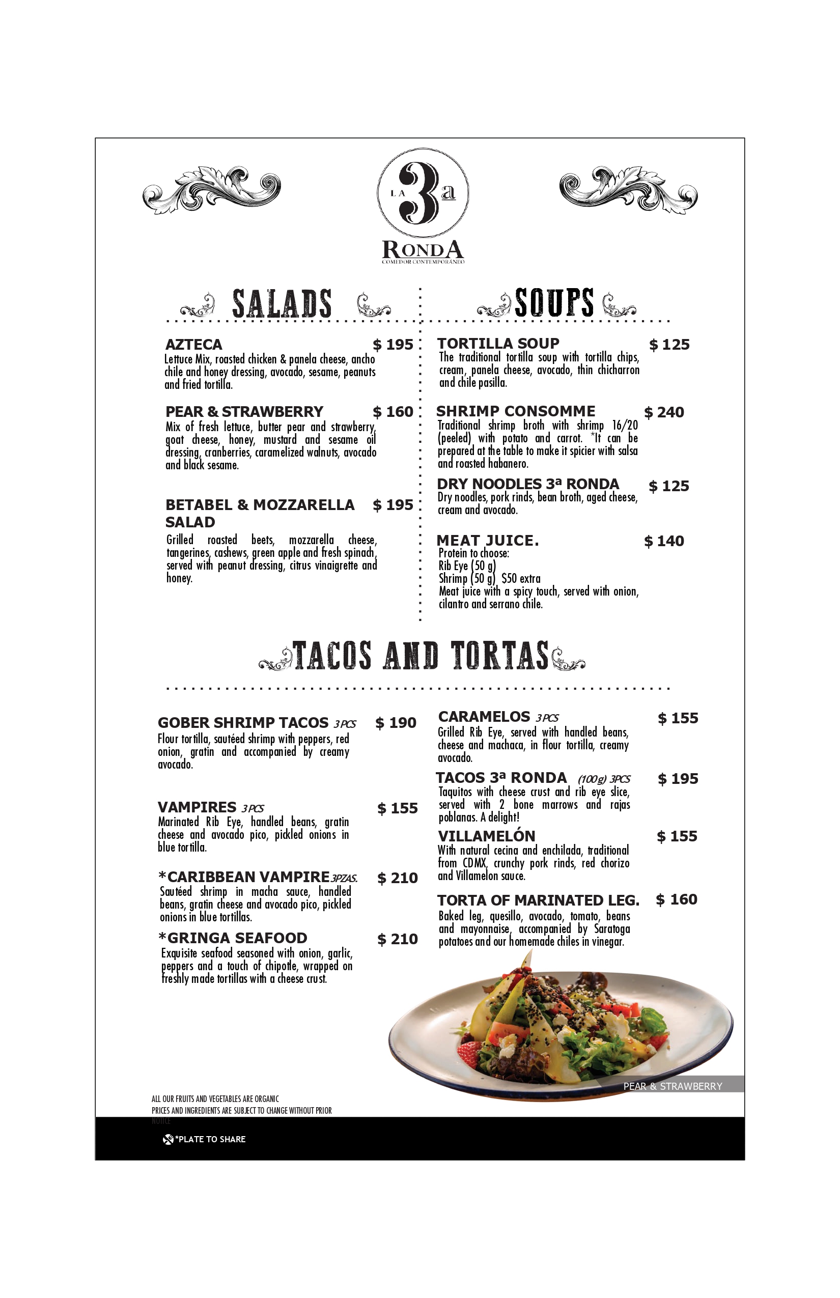 Menú Cancún – La 3a Ronda