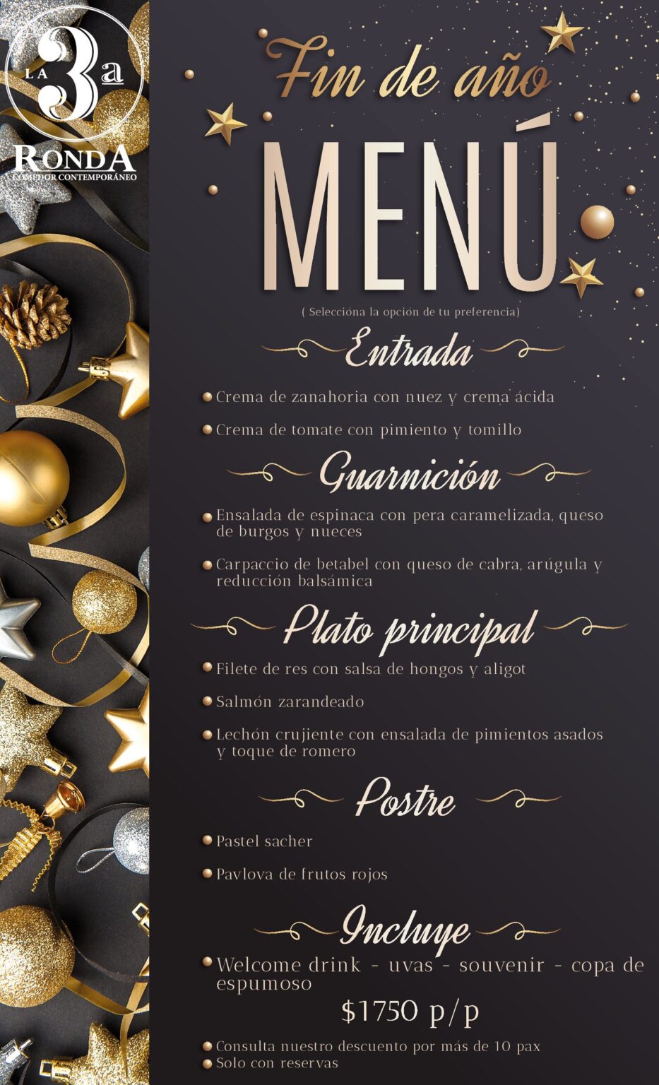 Menú Cancún – La 3a Ronda