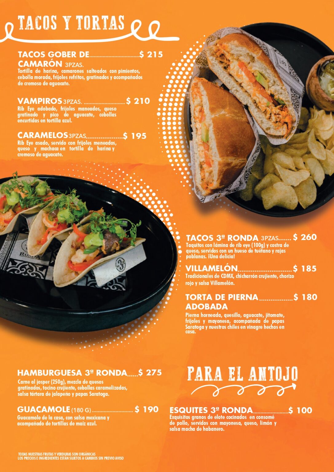 Menú Cancún – La 3a Ronda