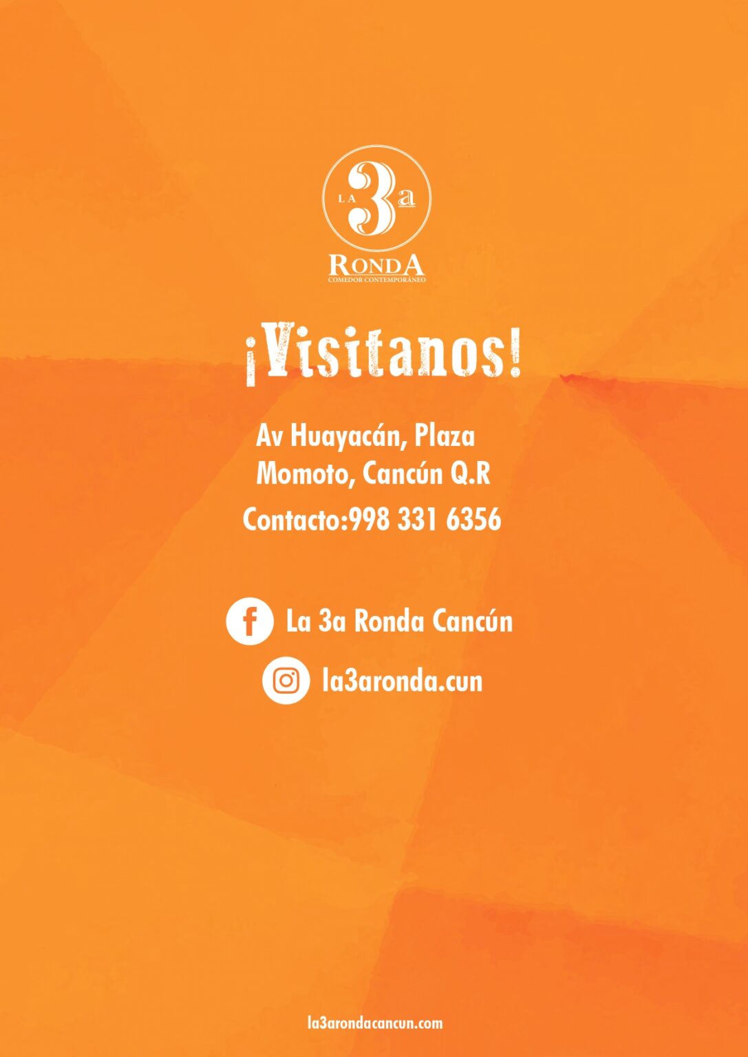 Menú Cancún – La 3a Ronda